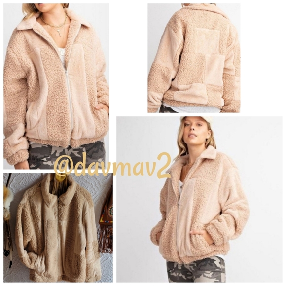 davmav2 | Jackets & Coats | 6 Fluff You Patchwork Teddy Coat | Poshmark